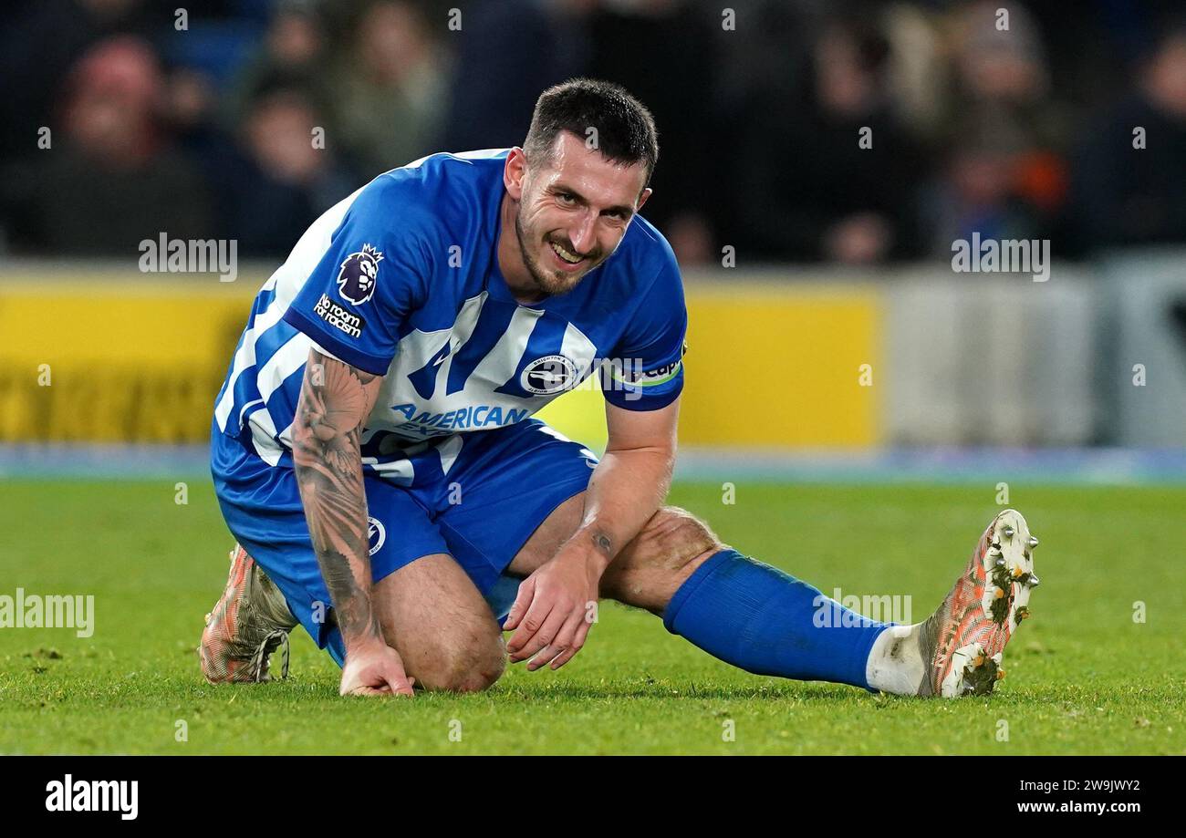 Brighton and Hove Albion's Lewis Dunk during the Premier League match ...