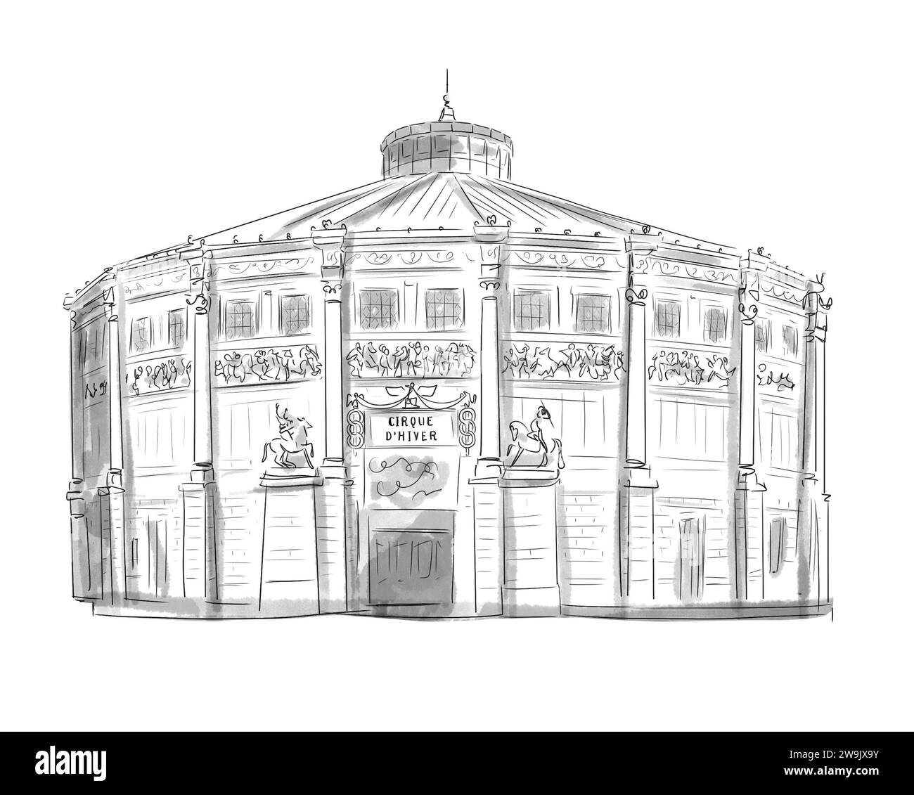 Circus paris Black and White Stock Photos & Images - Alamy