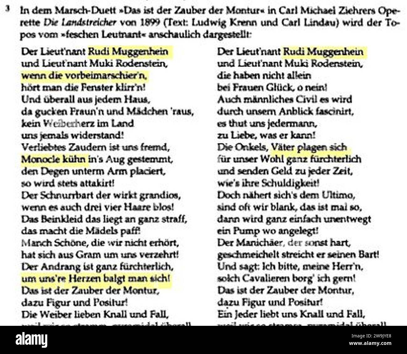 Zauber der Montur-Text Stock Photo - Alamy