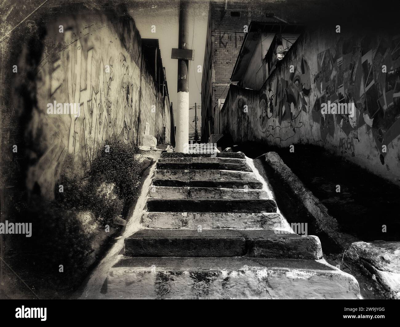 staircase village outskirts favela Stock Photo - Alamy