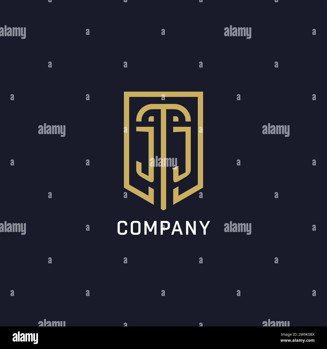 Initial JJ shield logo luxury style, Creative company logo design ...