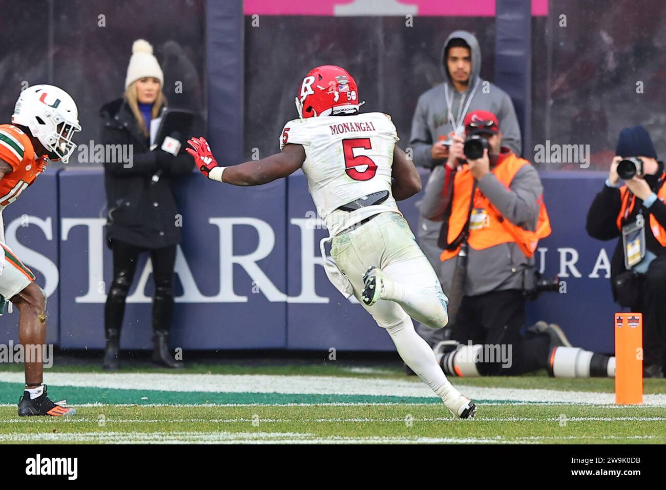 BRONX, NY - DECEMBER 28: Kyle Monangai (5) of the Rutgers Scarlet ...