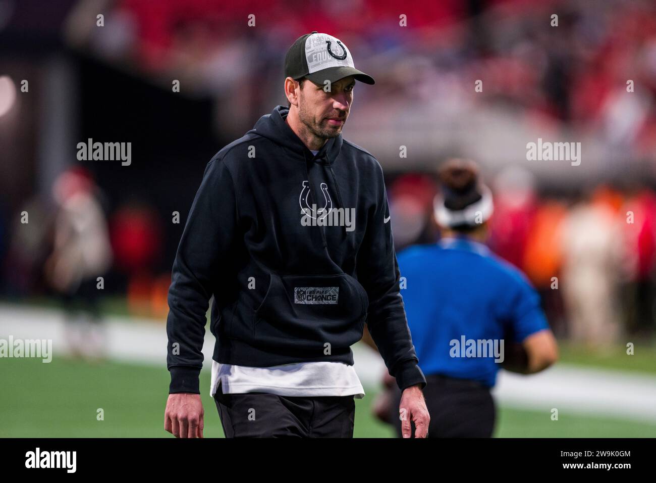 Indianapolis Colts head coach Shane Steichen walks back to the locker ...