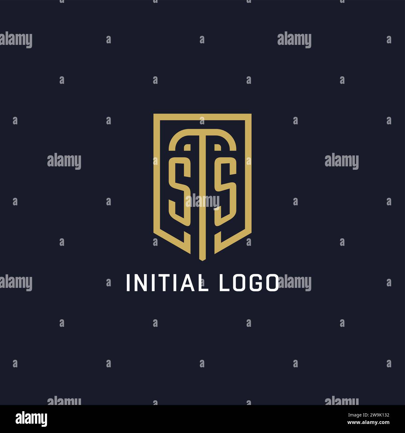 Initial SS shield logo luxury style, Creative company logo design ...