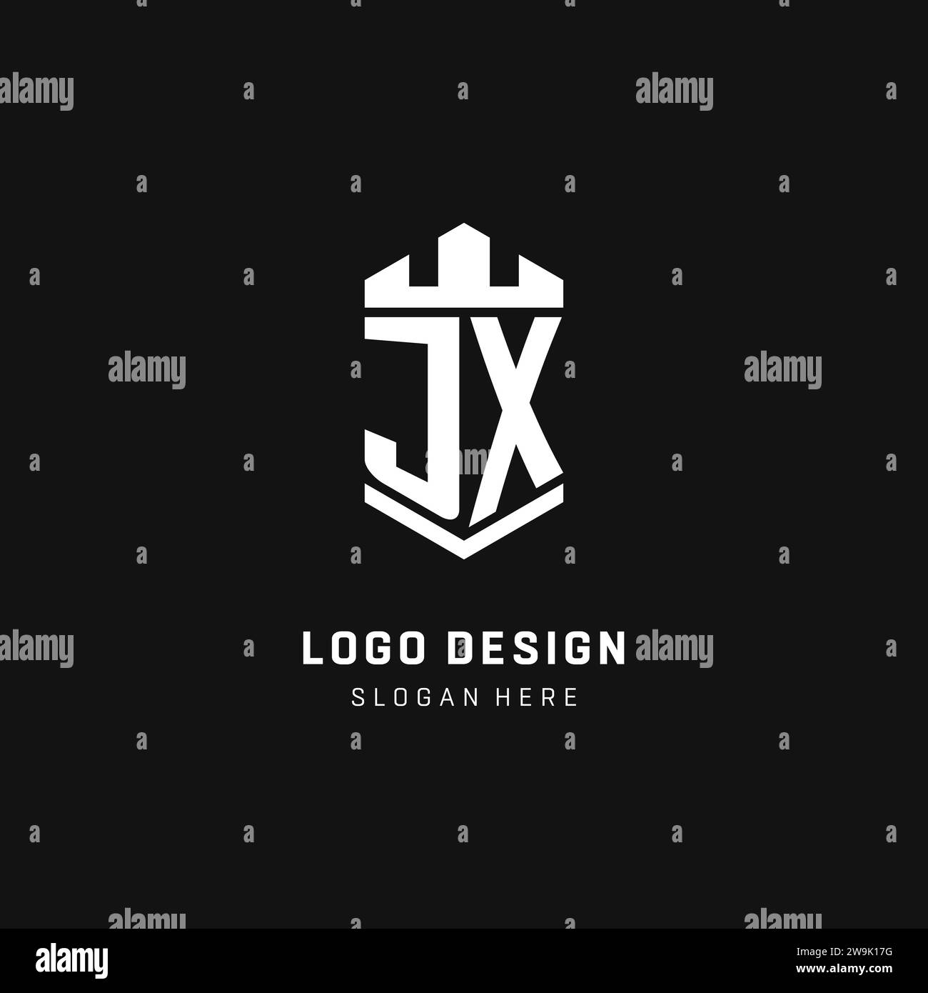 JX monogram logo initial with crown and shield guard shape style vector ... JX monogram logo initial with crown and shield guard shape style vector ...