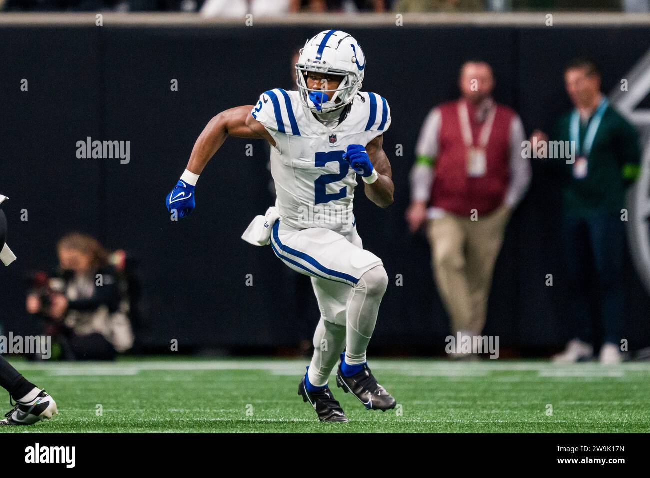 Indianapolis Colts wide receiver D.J. Montgomery (2) works during the ...