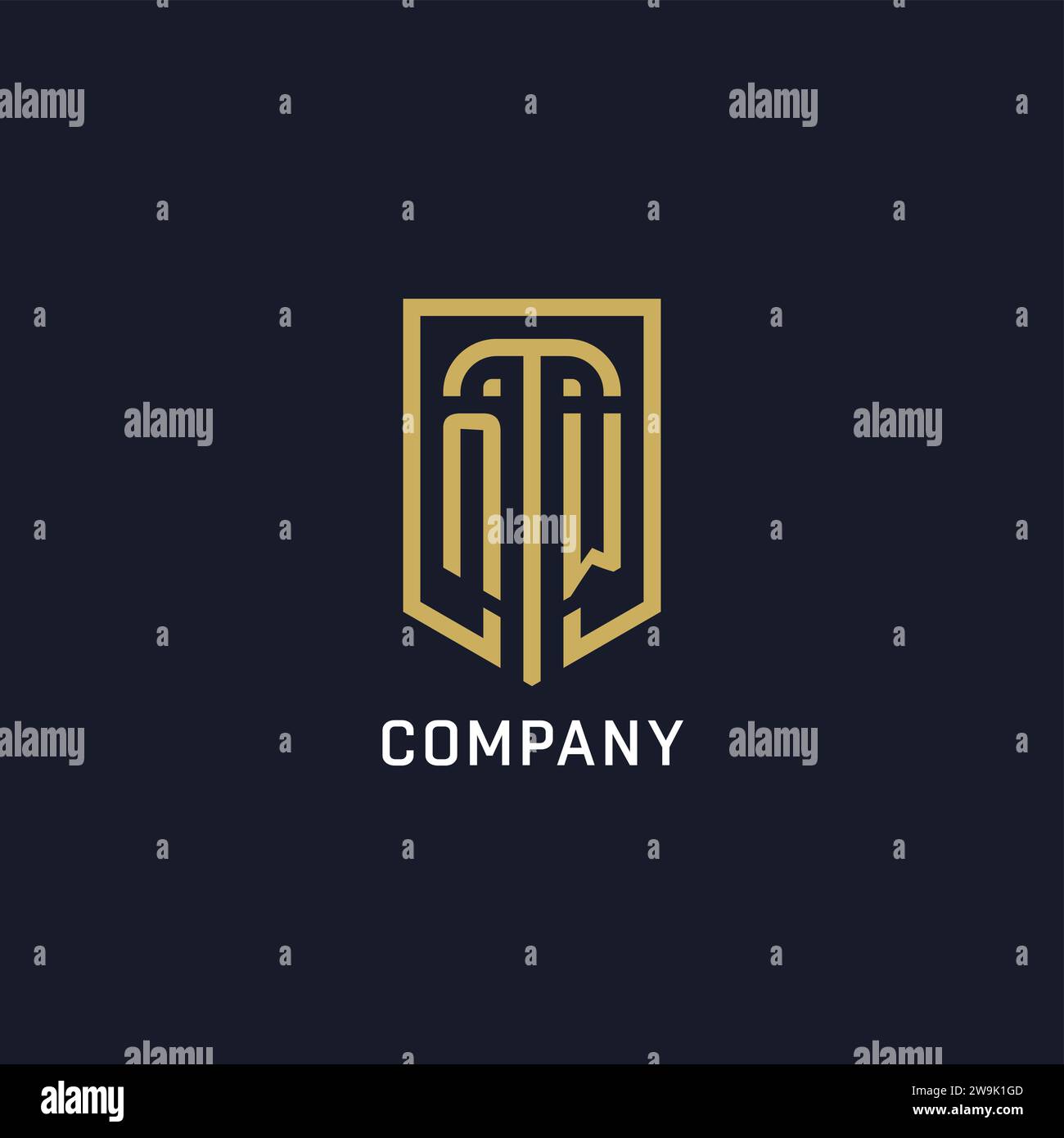 Initial NW shield logo luxury style, Creative company logo design ...