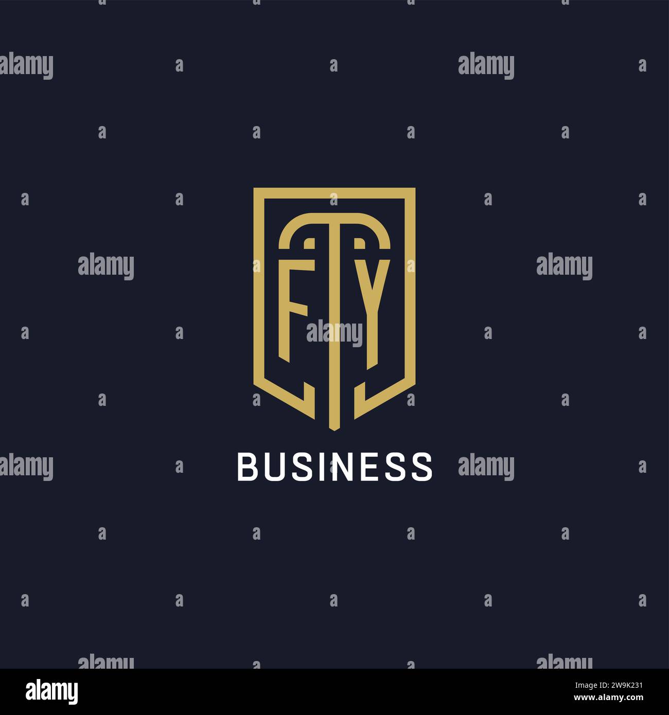 Initial FY shield logo luxury style, Creative company logo design ...