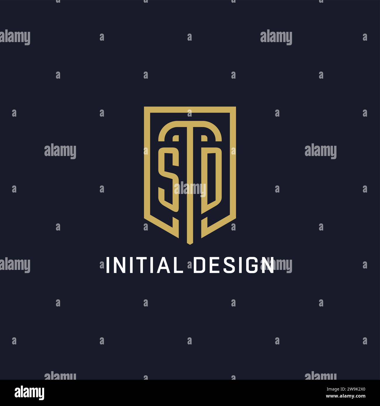 Initial SD shield logo luxury style, Creative company logo design ...
