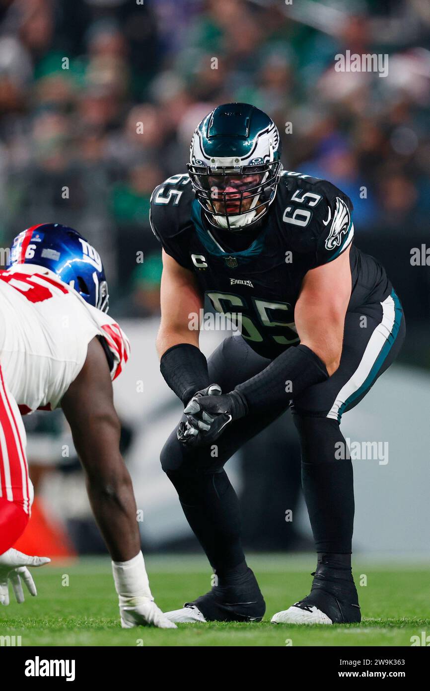 Philadelphia Eagles offensive tackle Lane Johnson (65) in action ...