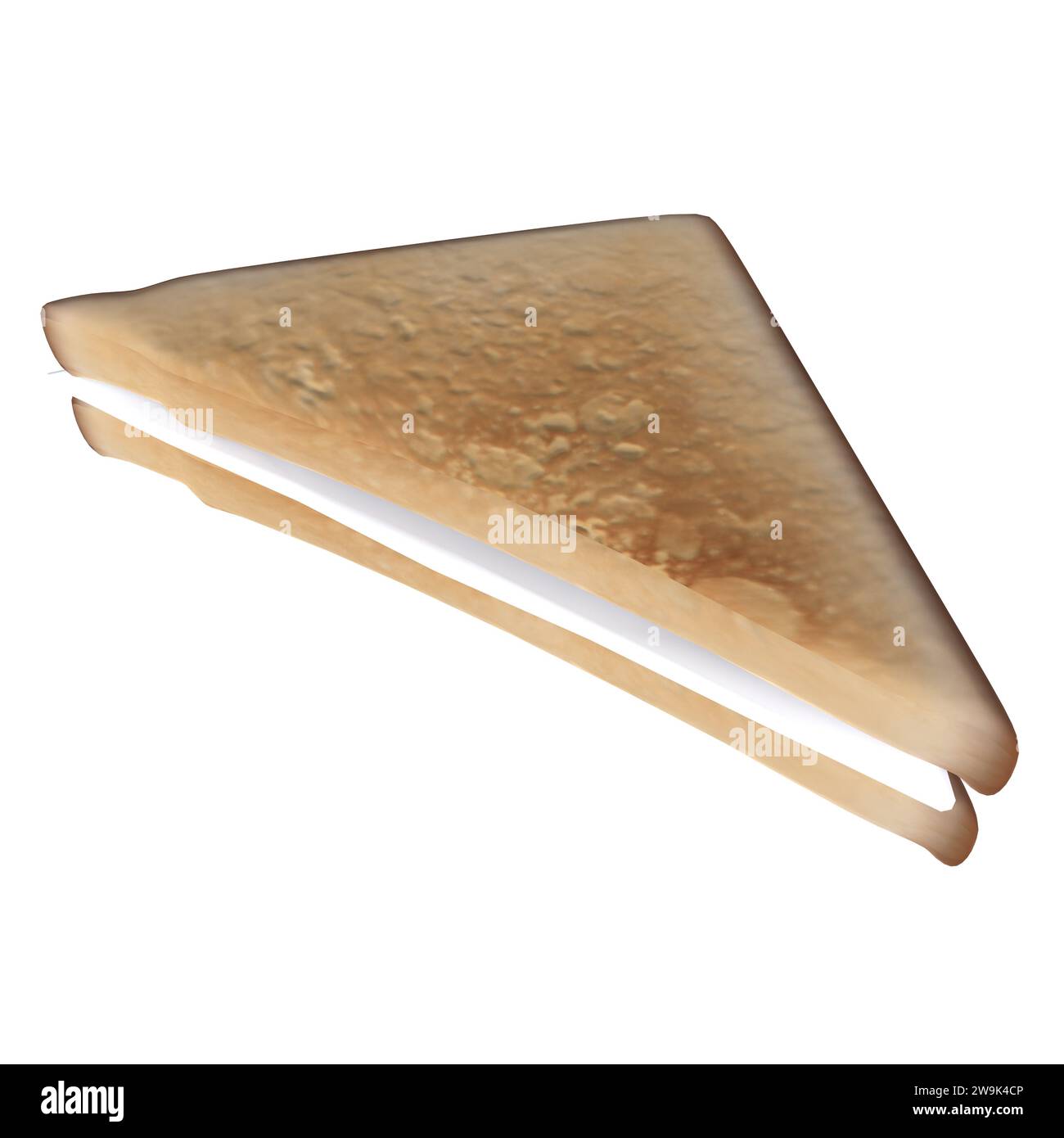 Grilled Half Toast isolated on white background Stock Photo - Alamy