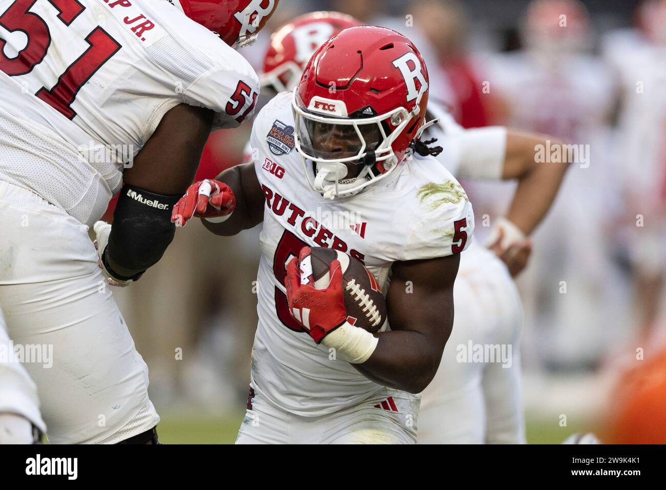 BRONX, NY - DECEMBER 28: Kyle Monangai (5) of the Rutgers Scarlet ...