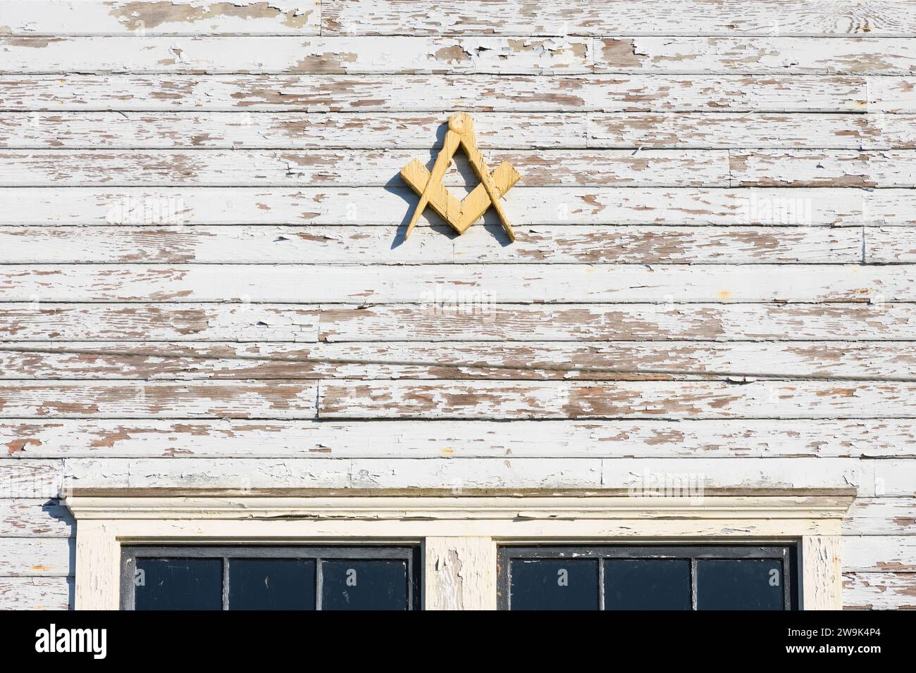 Fall City, WA, USA - September 21, 2023; Freemasonry square and ...
