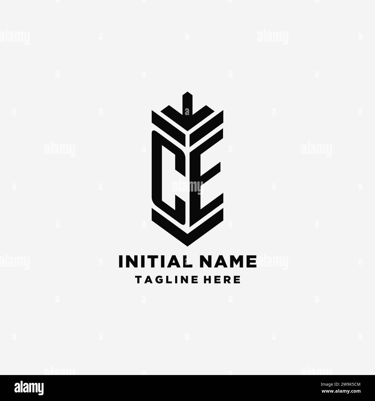 Initials CE shield logo design, creative monogram logo inspiration ...