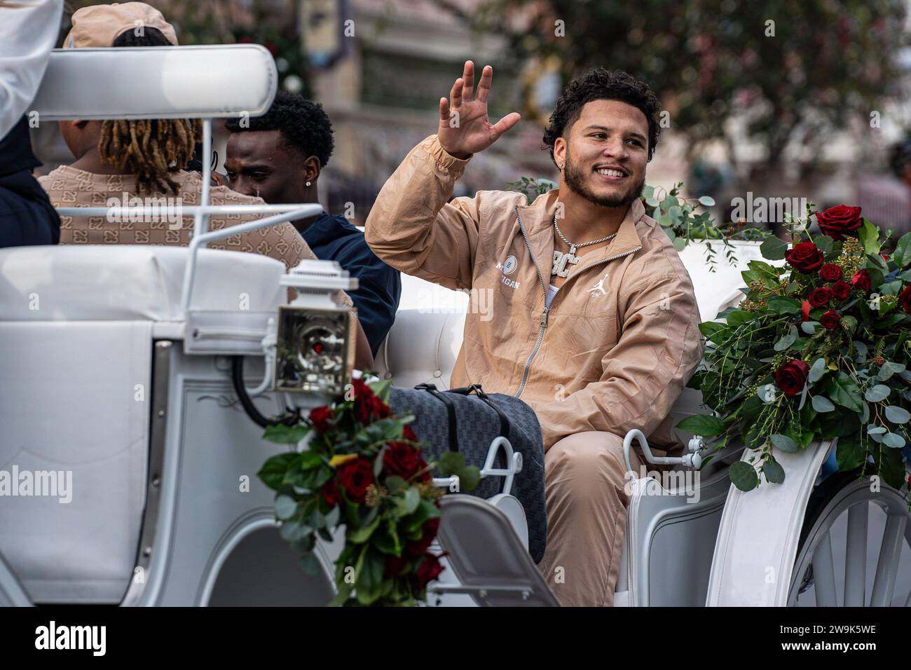 Michigan Wolverines running back Blake Corum during the Rose Bowl ...