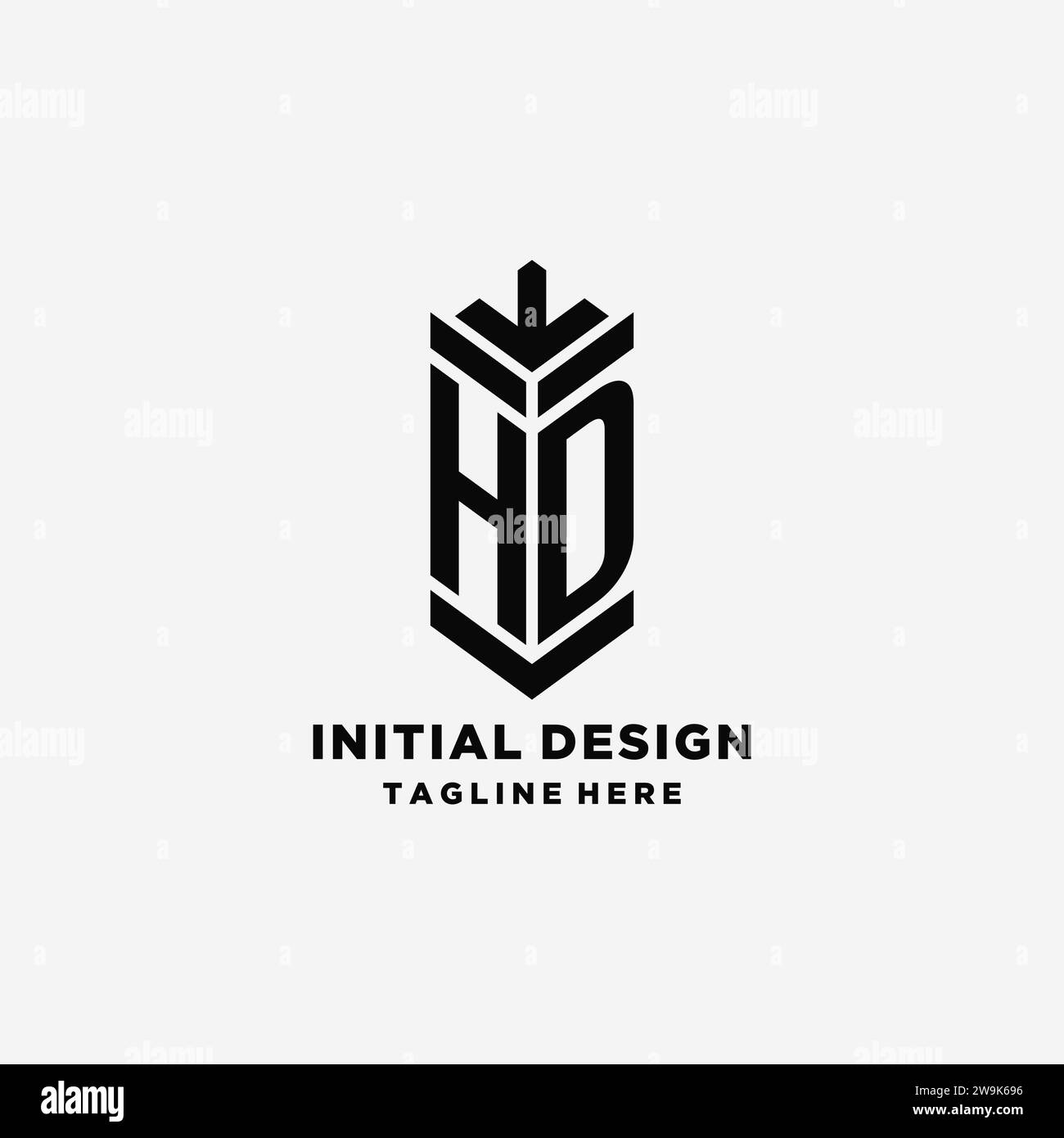Initials HD shield logo design, creative monogram logo inspiration ...