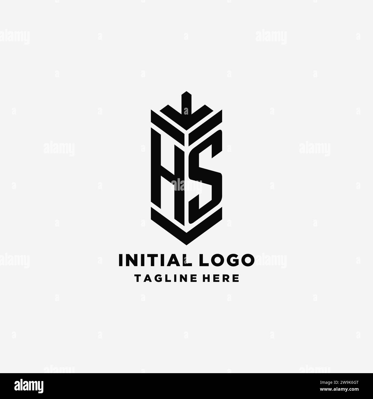 Letter hs logo Black and White Stock Photos & Images - Alamy