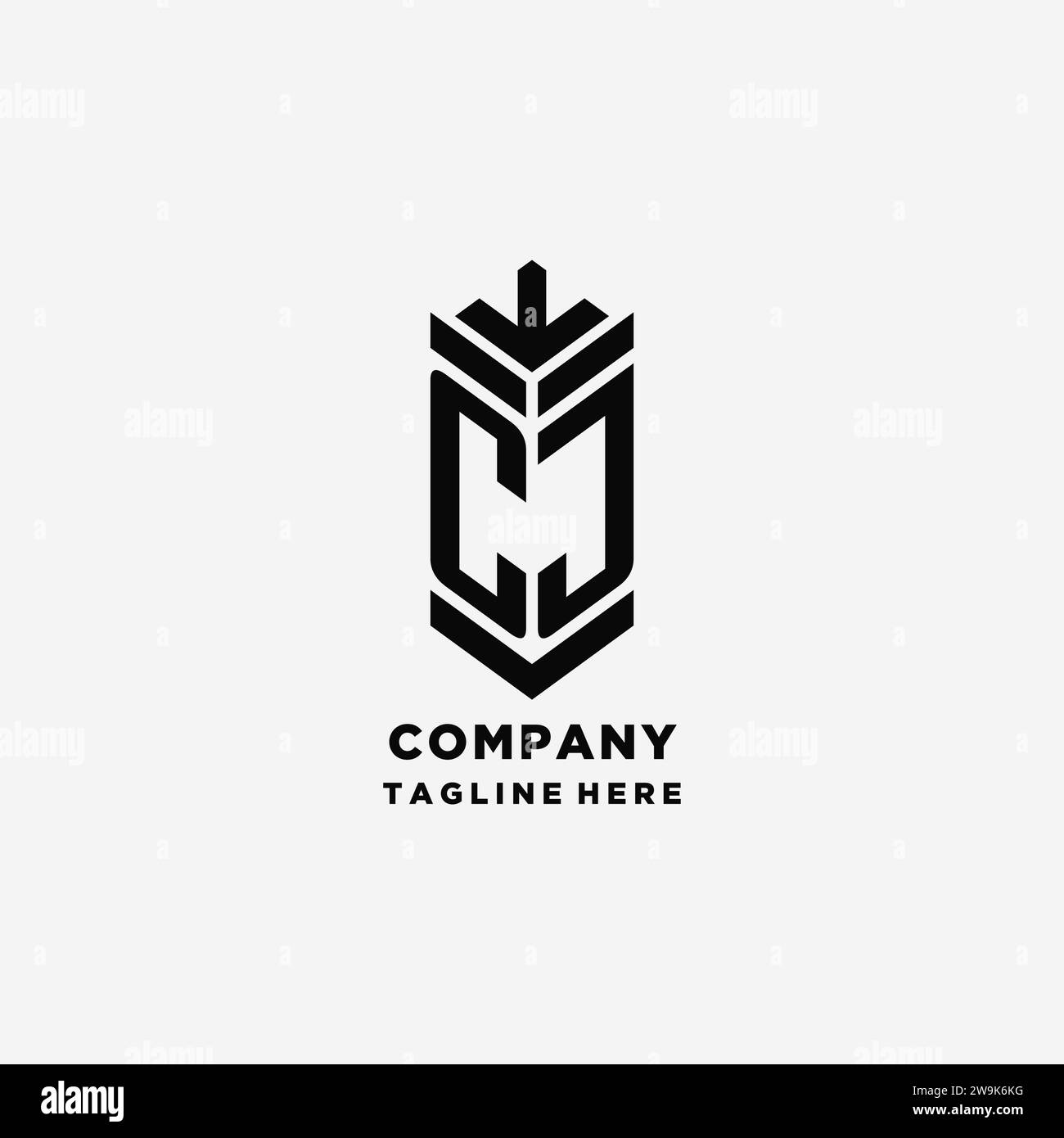 Initials CJ shield logo design, creative monogram logo inspiration ...