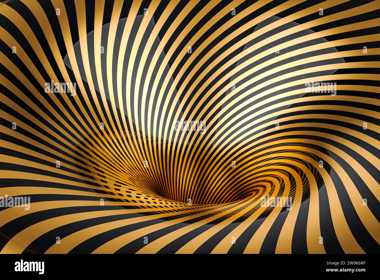 Striped spiral abstract tunnel background. Optical illusion funnel ...