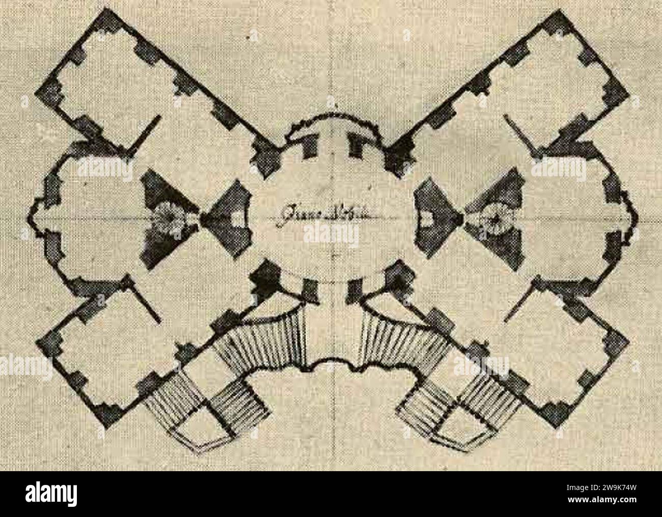 Zeichnung - Palais Althan-Pouthon - ursprünglicher Grundriss Stock ...