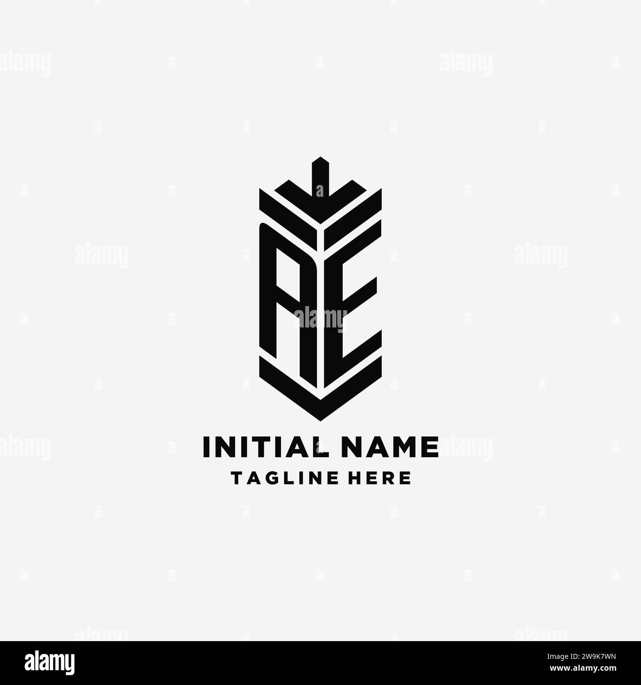 Initials AE shield logo design, creative monogram logo inspiration ...