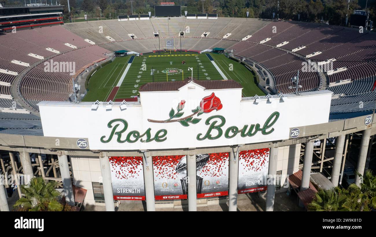 (EDITOR’S NOTE: Image taken with a drone)An aerial view of the empty ...