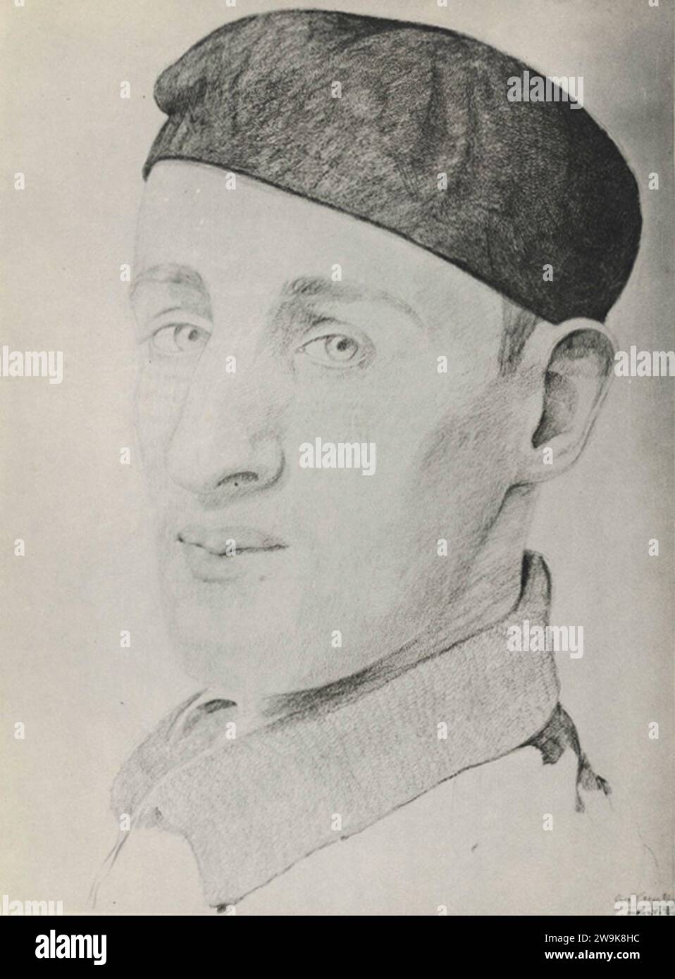 Zelfportret maart1942 van Cor van Teeseling (1915-1942 Stock Photo - Alamy