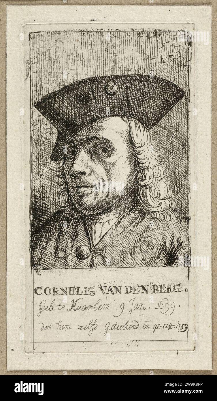 Zelfportret van de Haarlemse kunstenaar Cornelis van den Berg Stock Photo - Alamy