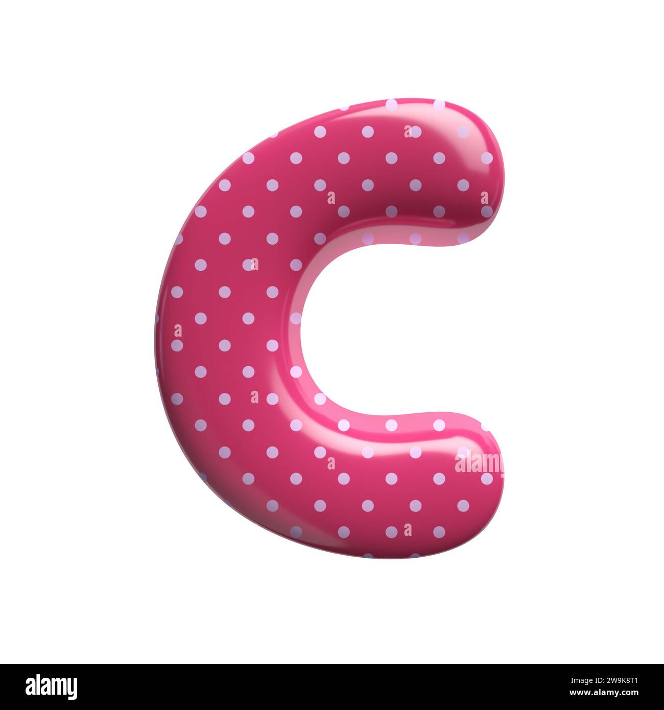 Polka dot letter C - Capital 3d pink retro font - suitable for Fashion ...