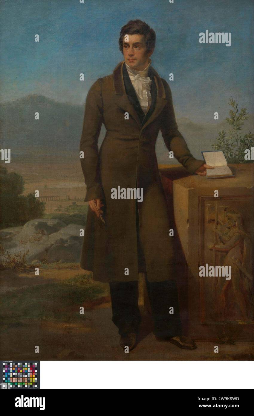 Zelfportret, Jodocus Sebastiaen van den Abeele, 1900 Stock Photo - Alamy