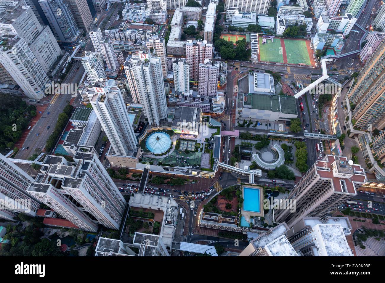 Tsuen Wan Aerial View during sunset Stock Photo - Alamy