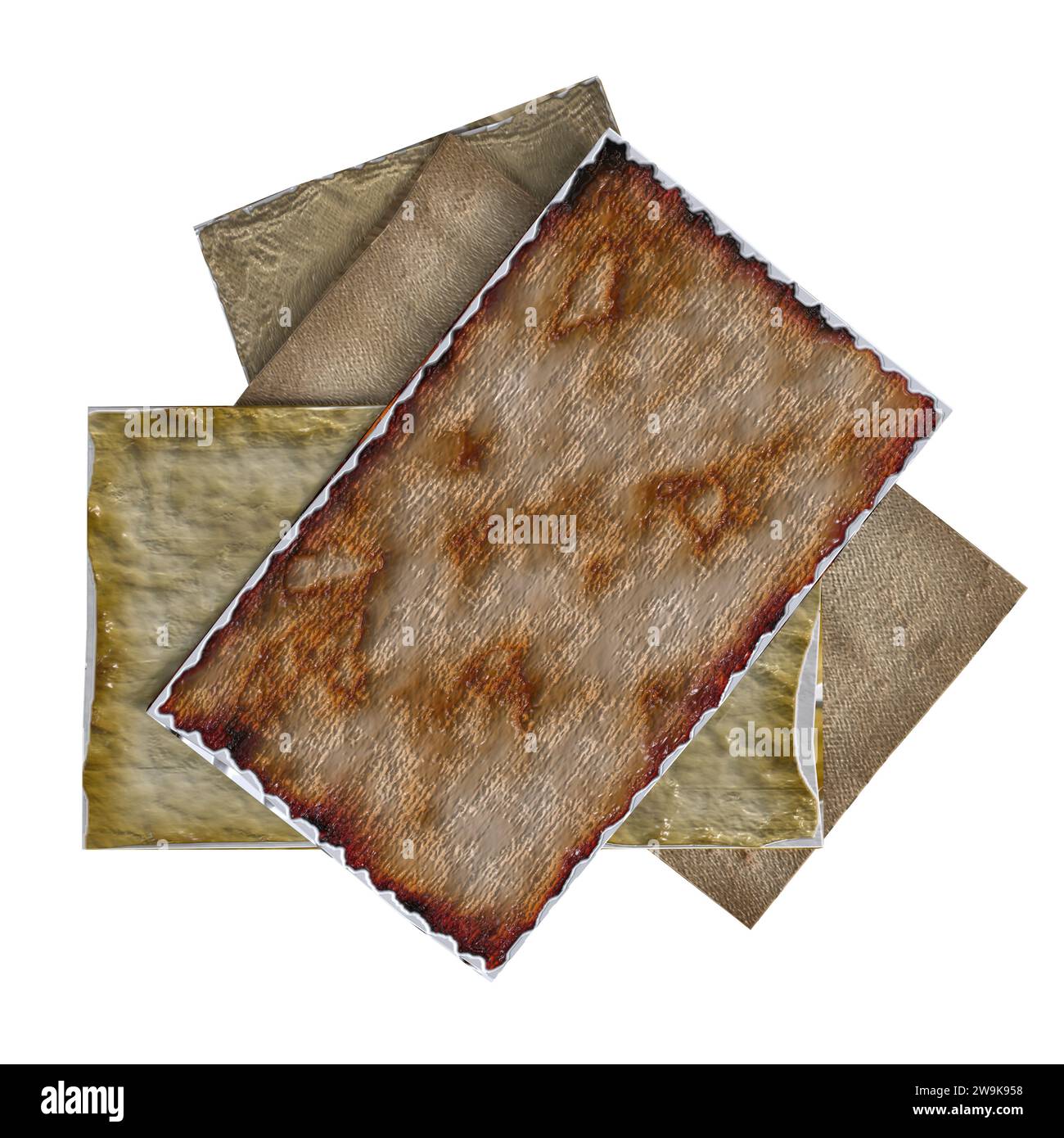 Old Papers isolated on white background Stock Photo - Alamy