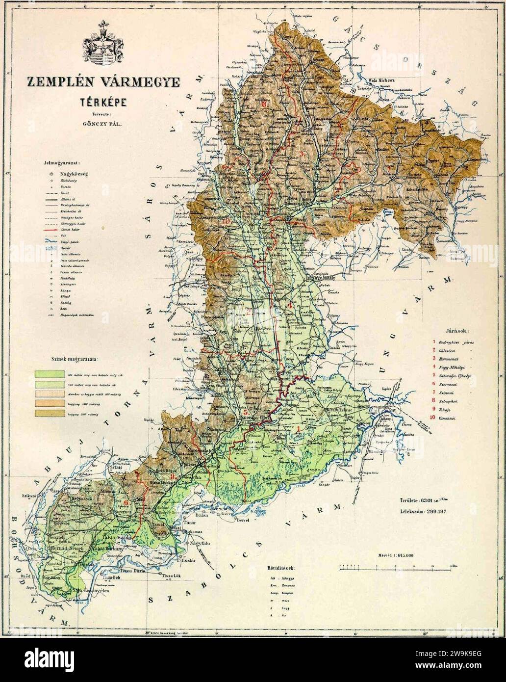 Zemplen county map hi-res stock photography and images - Alamy
