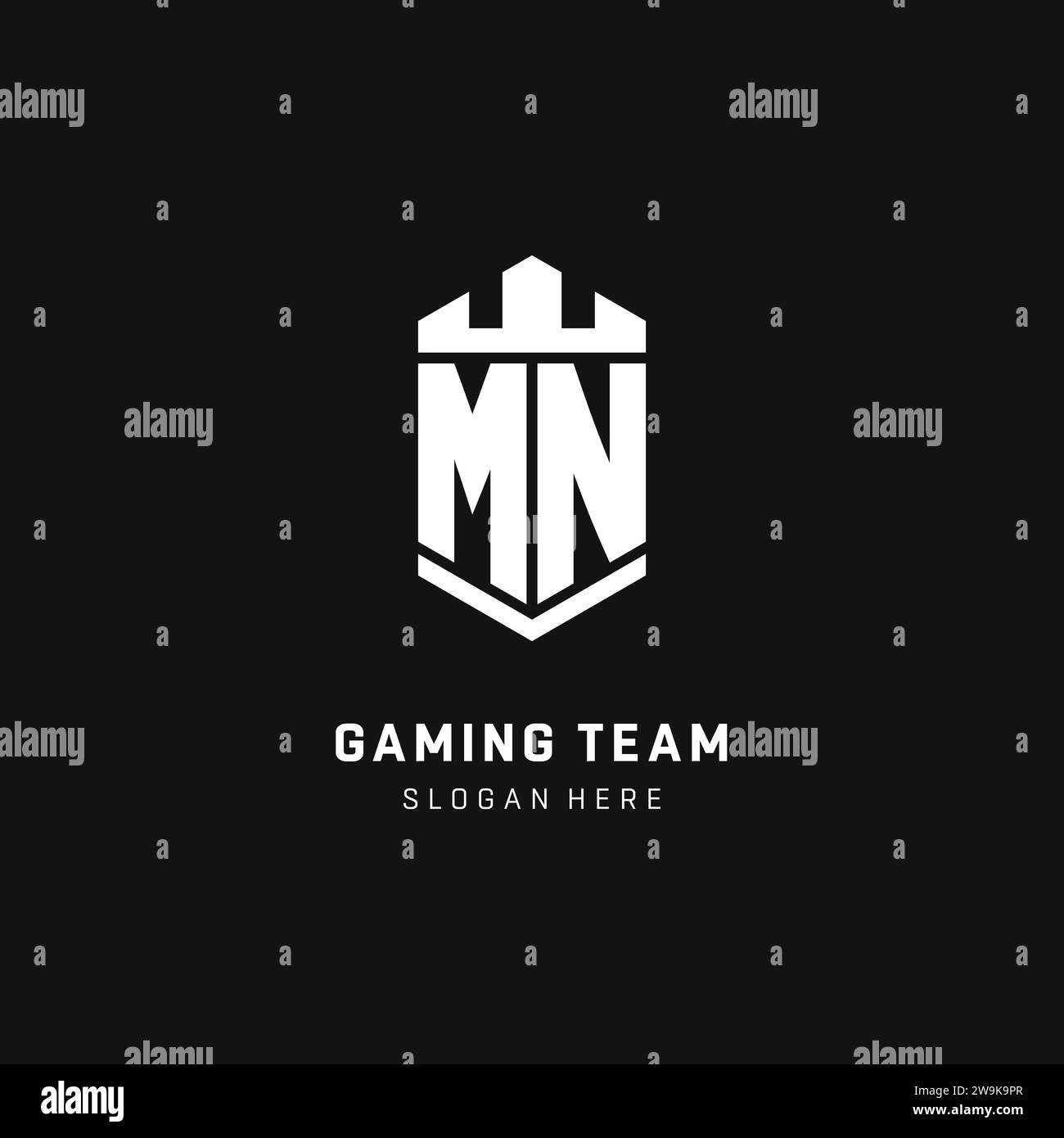 Initial mn logo Black and White Stock Photos & Images - Alamy