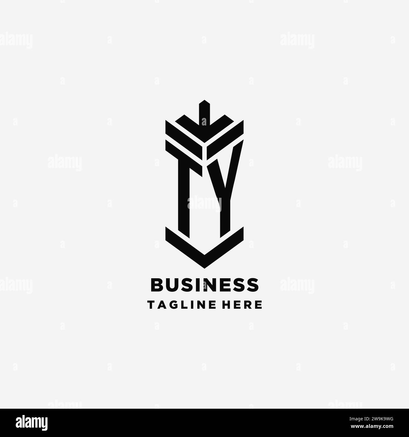 Initials TY shield logo design, creative monogram logo inspiration vector graphic Stock Vector ...