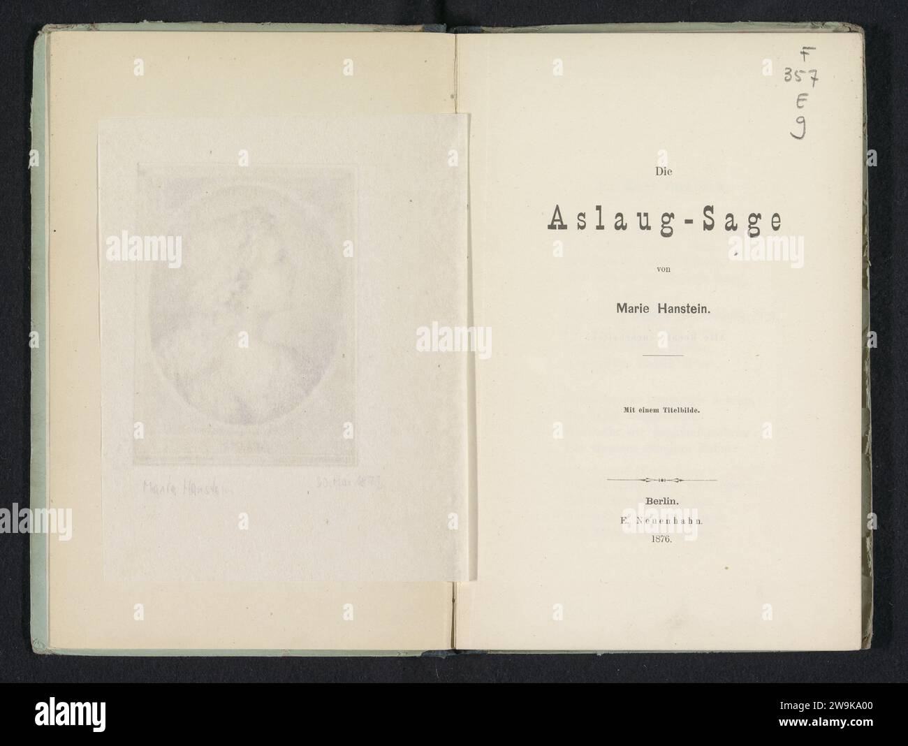 The Aslaug-Sage, Marie Hanstein, 1876 book Berlin paper. photographic ...