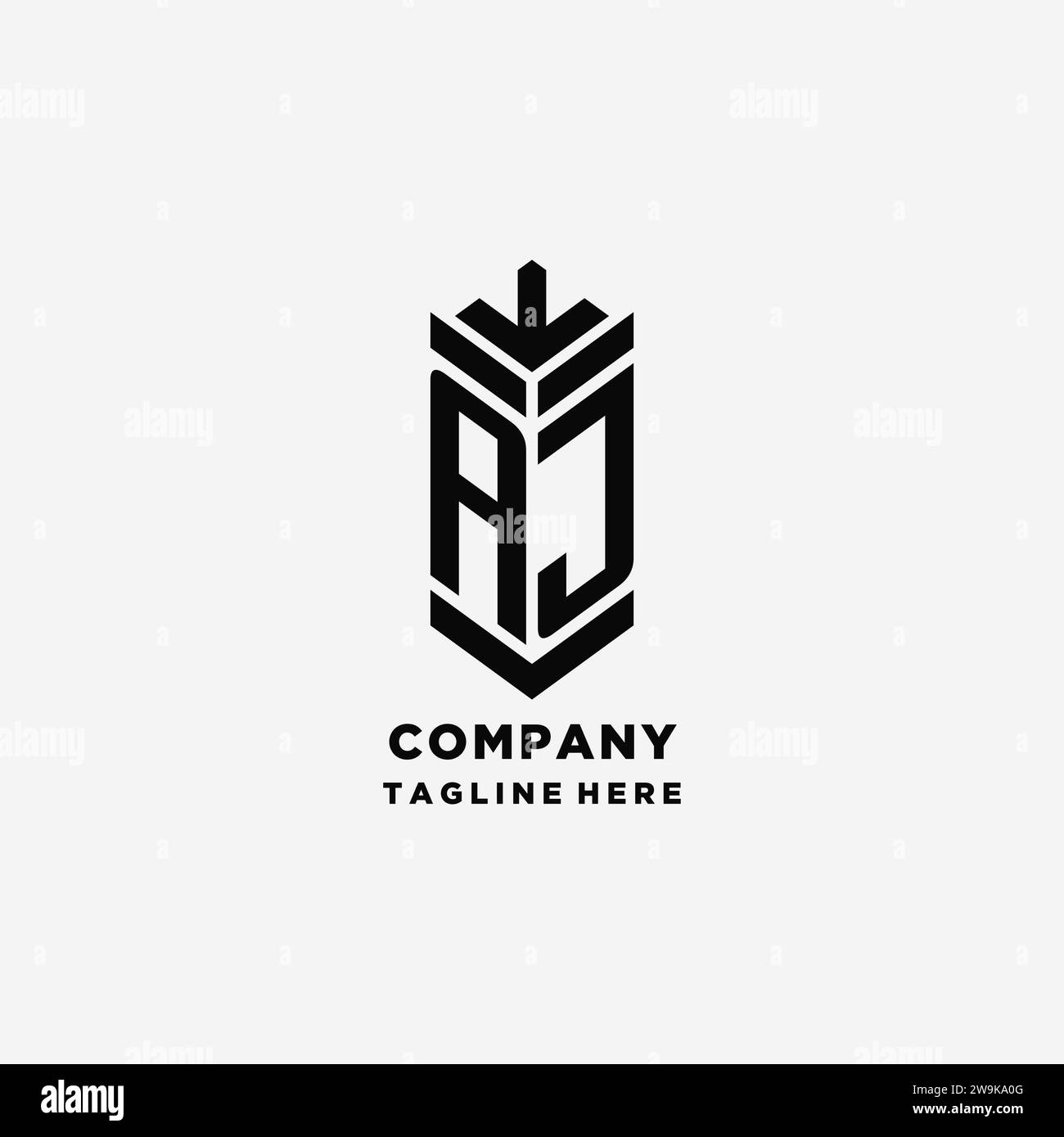 Initials AJ shield logo design, creative monogram logo inspiration ...