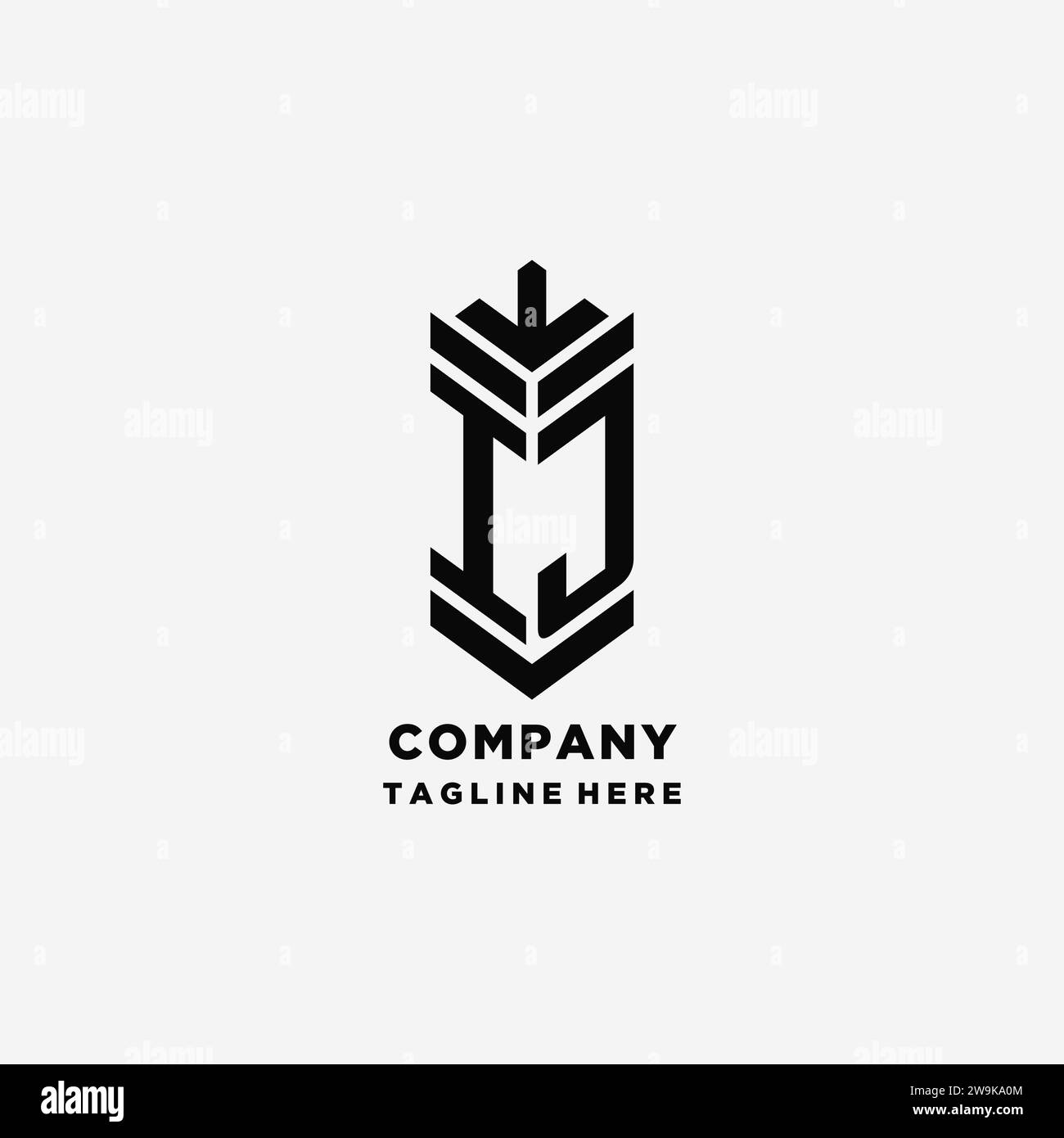 Initials IJ shield logo design, creative monogram logo inspiration ...