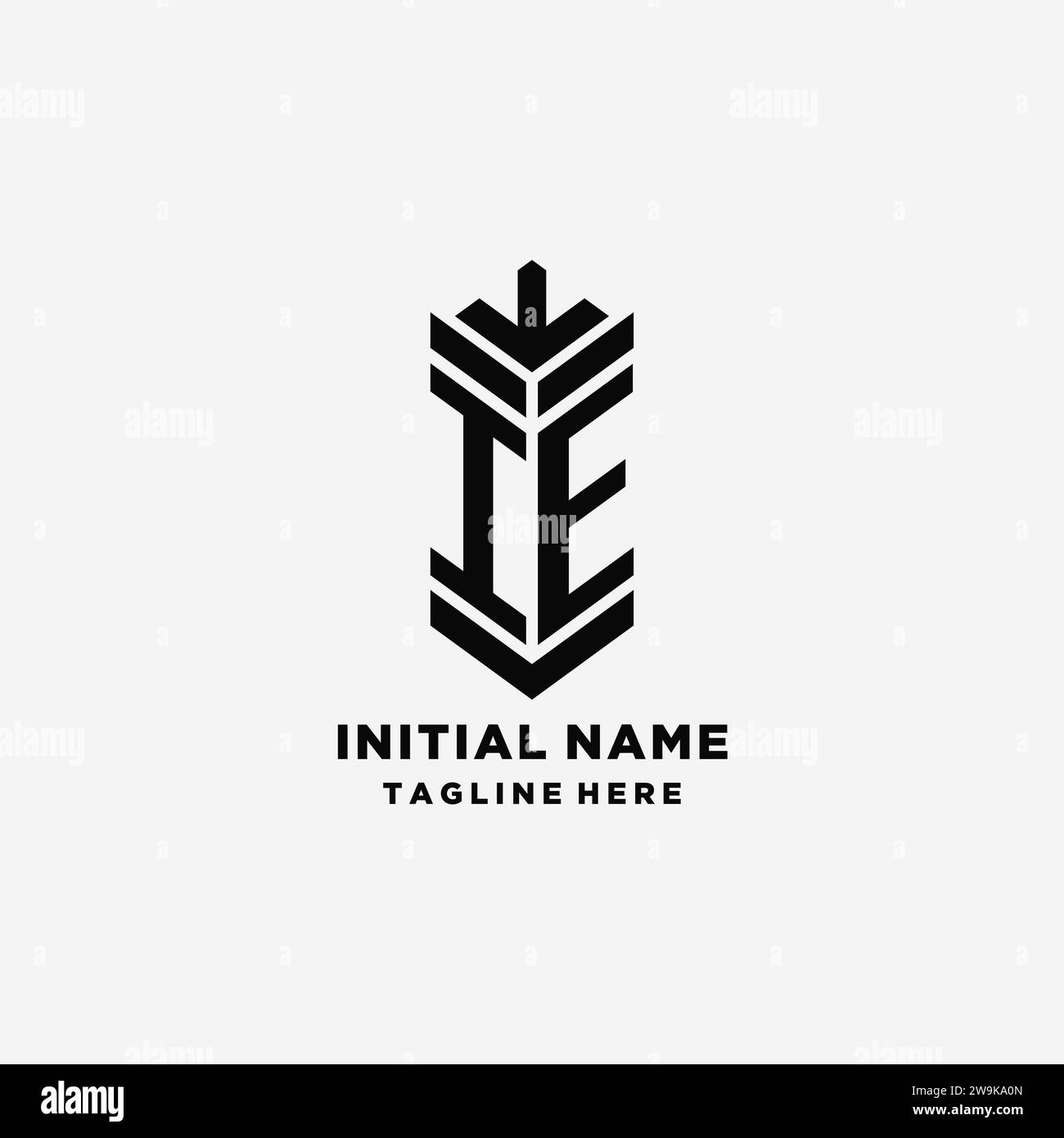 Initials IE shield logo design, creative monogram logo inspiration vector graphic Stock Vector ...