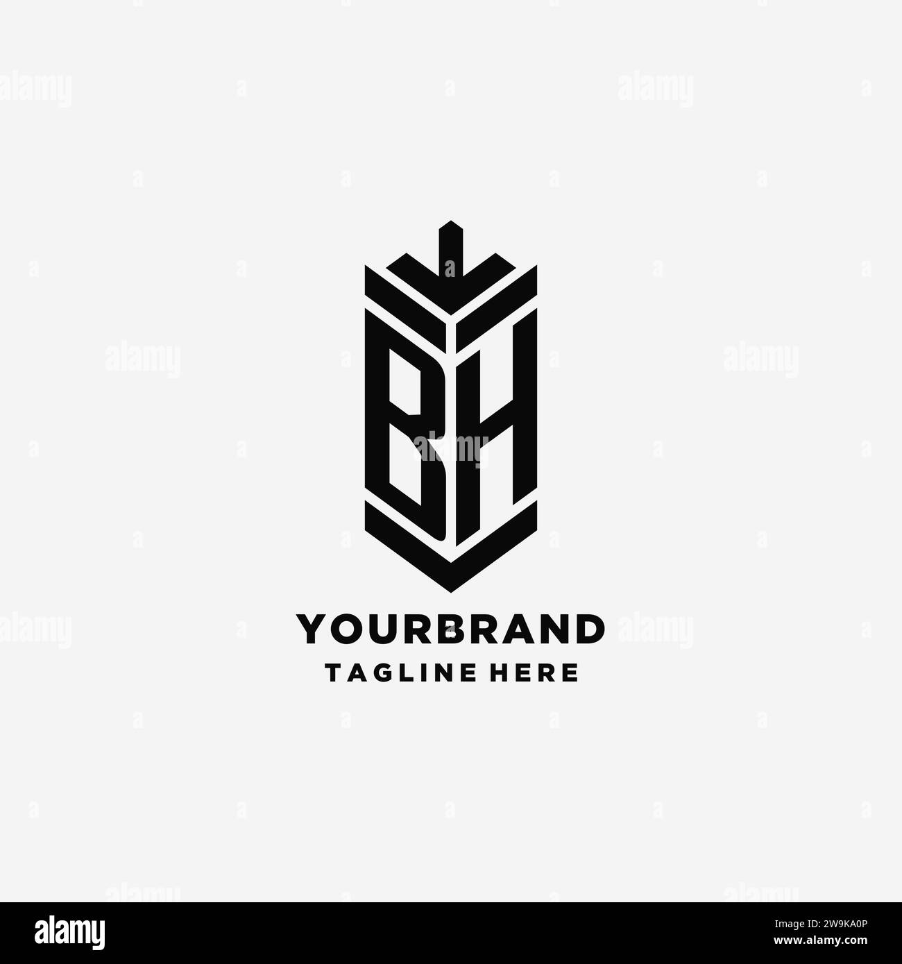 Initials BH shield logo design, creative monogram logo inspiration ... Initials BH shield logo design, creative monogram logo inspiration ...