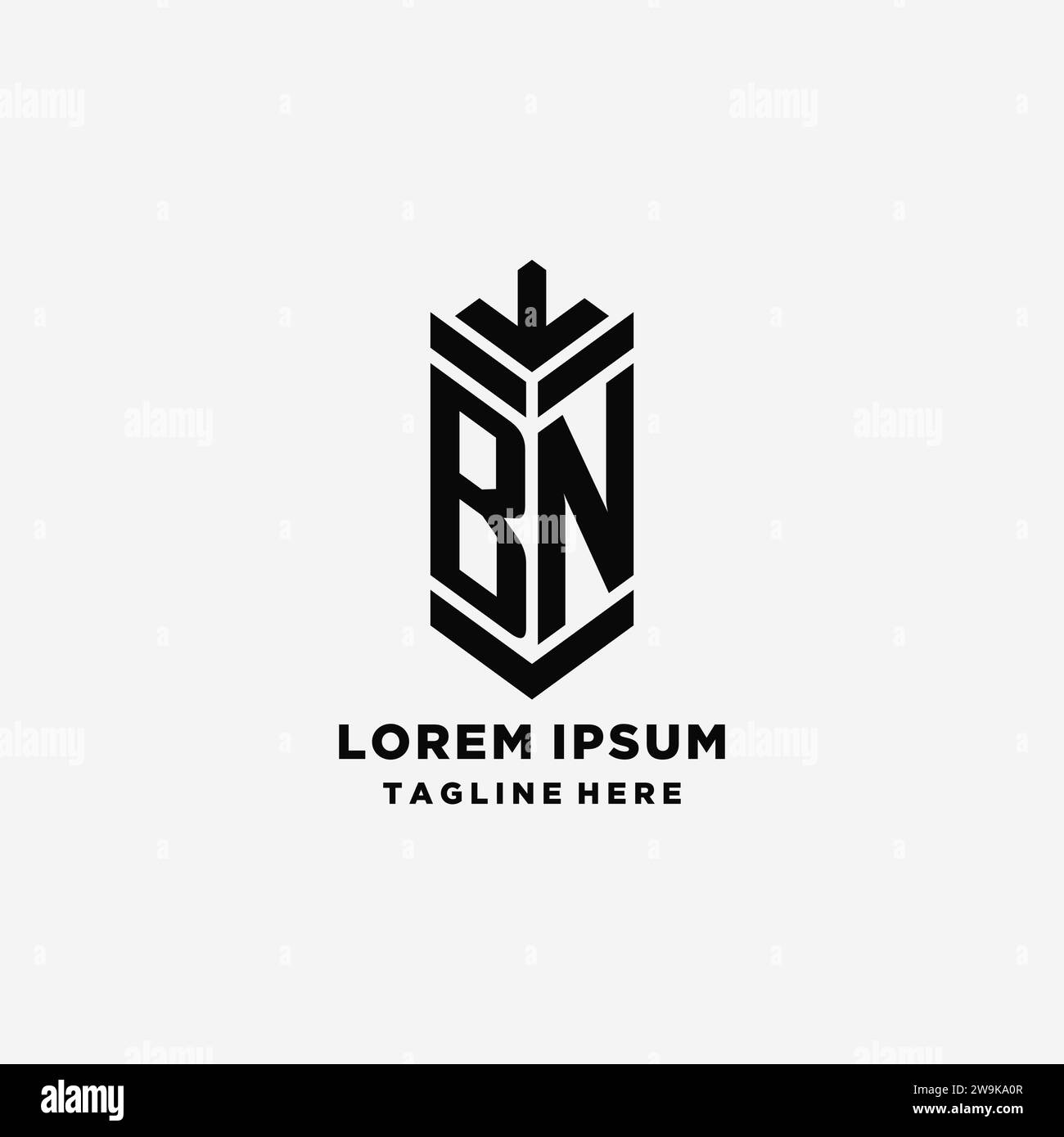 Initials Bn Shield Logo Design Creative Monogram Logo Inspiration