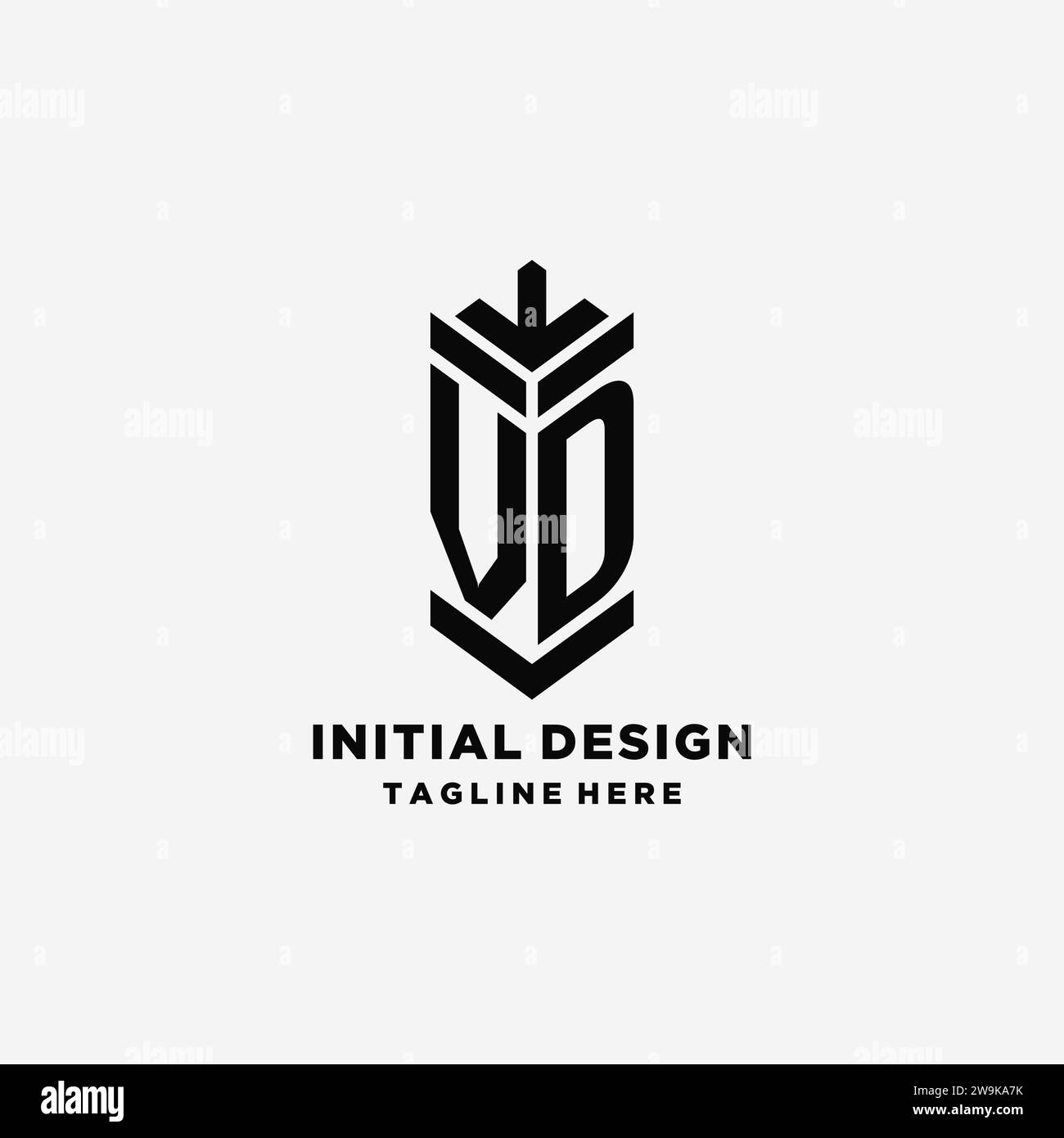 Initials VD shield logo design, creative monogram logo inspiration ...