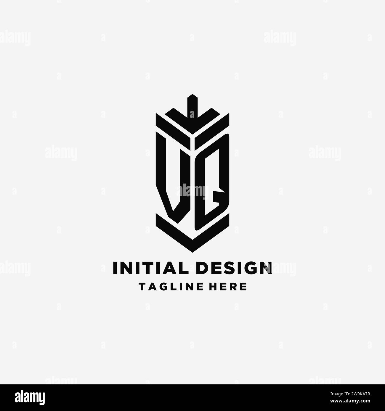 Vq logo design Black and White Stock Photos & Images - Alamy