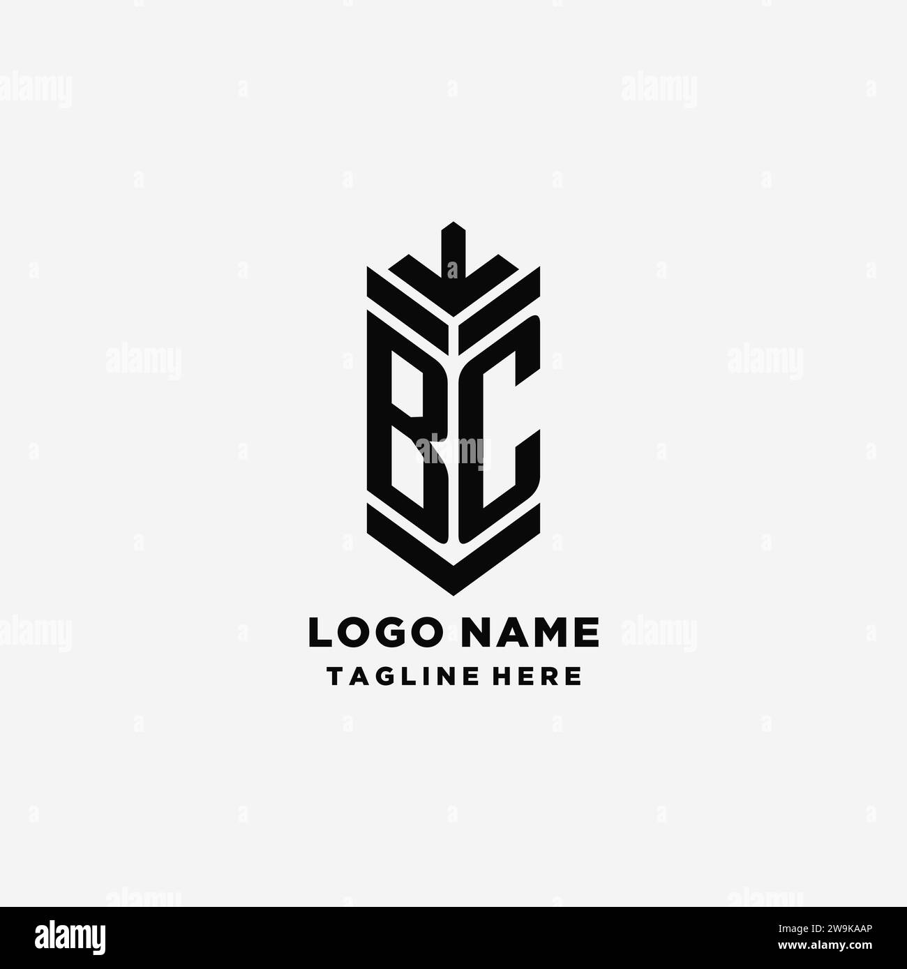 Bc logo design Black and White Stock Photos & Images - Alamy