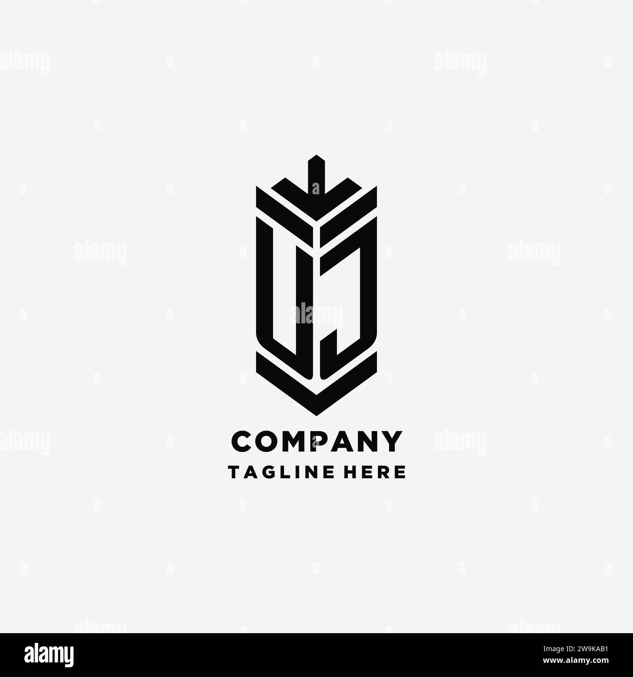 Initials UJ shield logo design, creative monogram logo inspiration ...