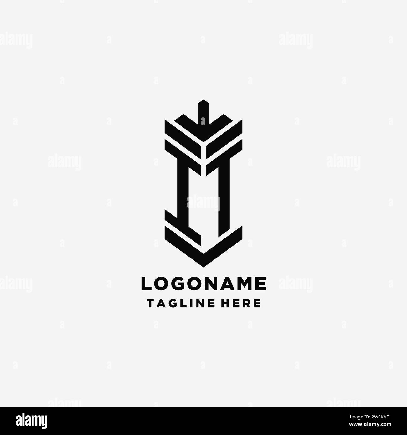 Initials IT shield logo design, creative monogram logo inspiration ...