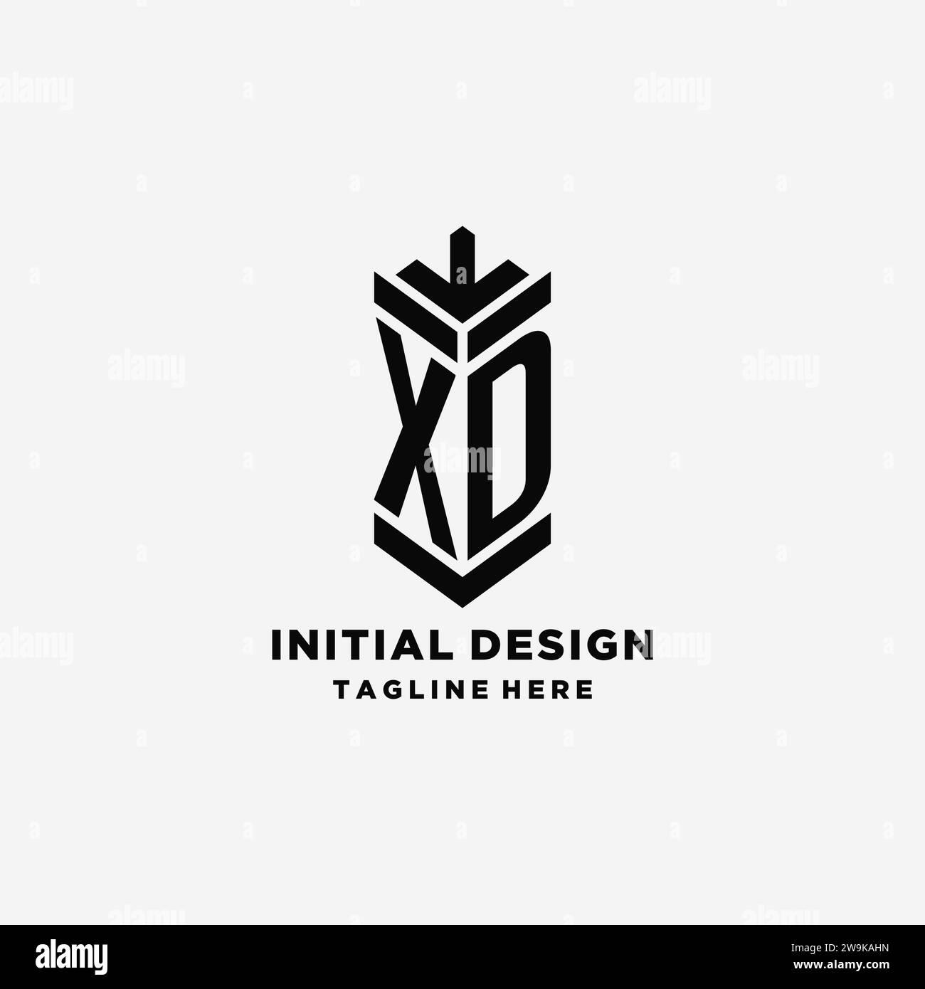 Initials XD shield logo design, creative monogram logo inspiration ...