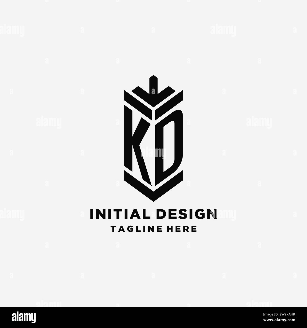 Initials KD shield logo design, creative monogram logo inspiration ...