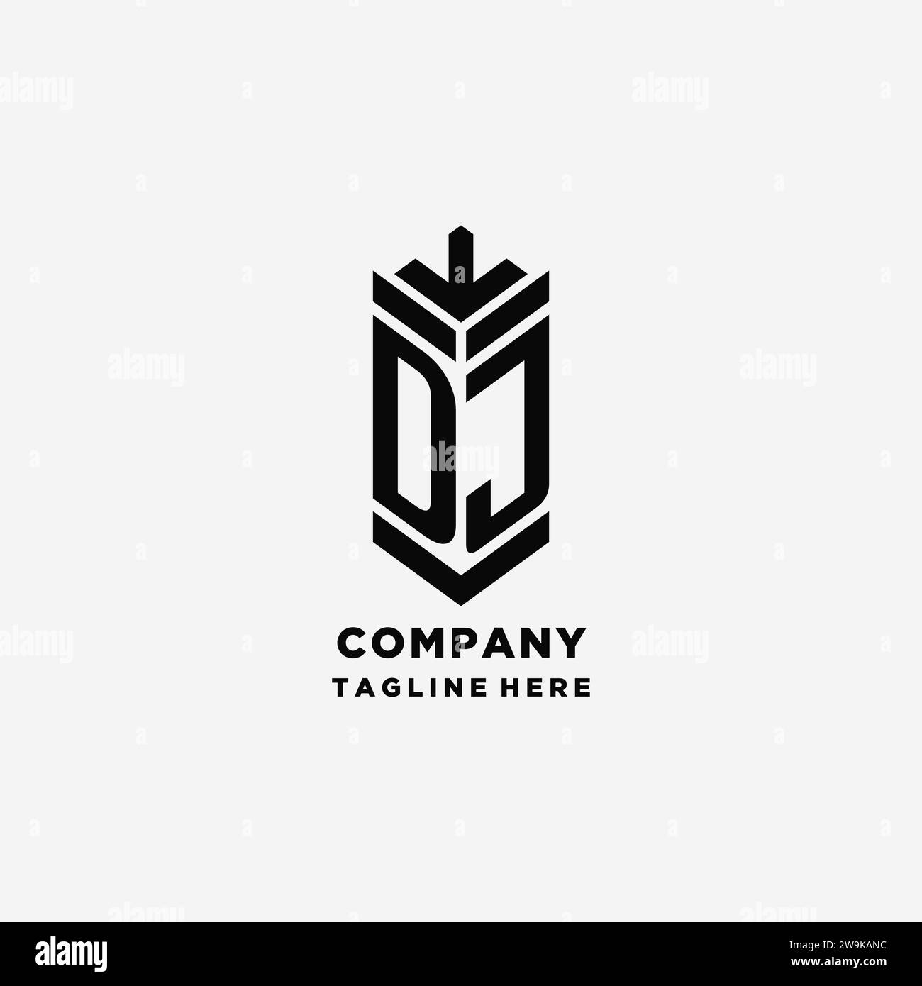 Initials DJ shield logo design, creative monogram logo inspiration ...