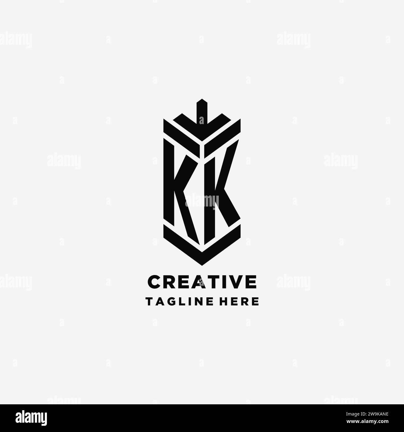Initials KK shield logo design, creative monogram logo inspiration ...